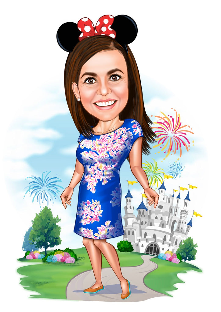 Tegning Bestil fødselsdagsgave karikatur her | Justkarikatur.dk – Just Karikatur